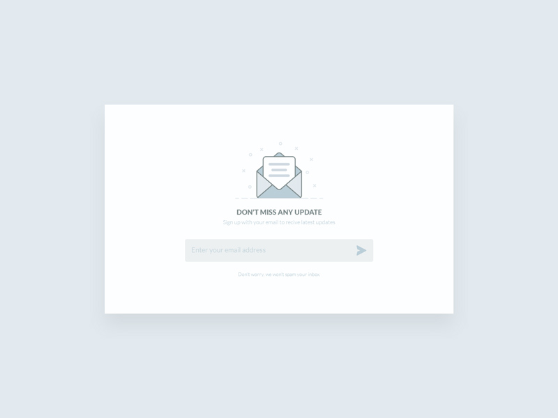 Newsletter UI Design by Marko Nedeljkovic - Freebie Supply