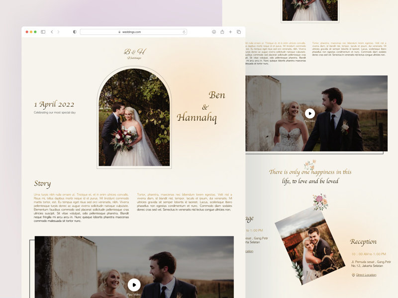 Wedding Invitation Website Template - Freebie Supply