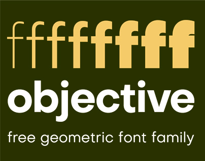 Objective Font Family - Geometric Typeface - Freebie Supply