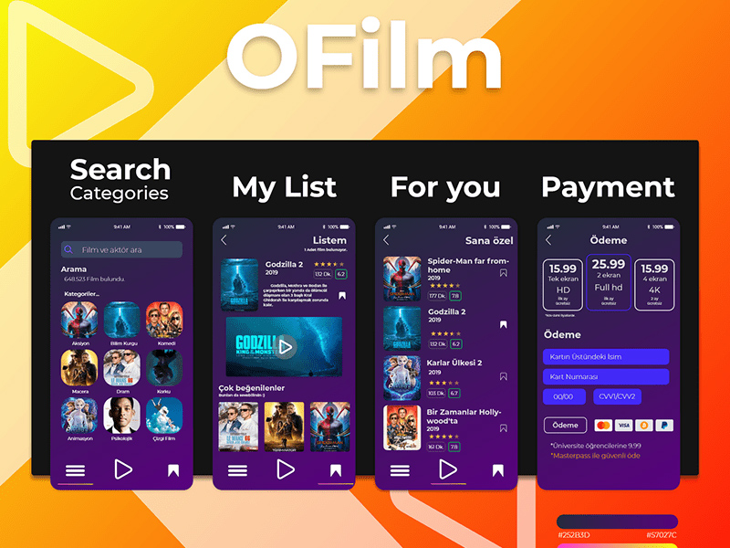 Movie Renting App UI - Freebie Supply