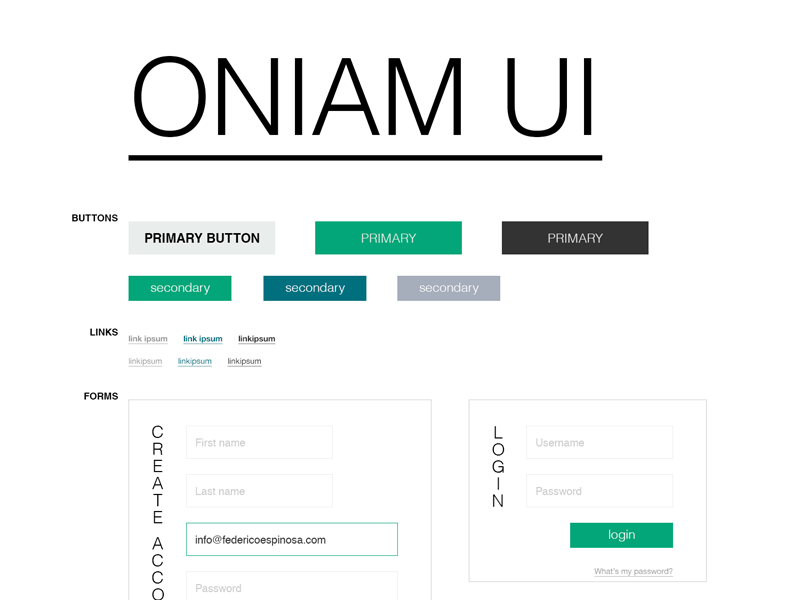 Oniam UI Kit - Free Resource - Freebie Supply