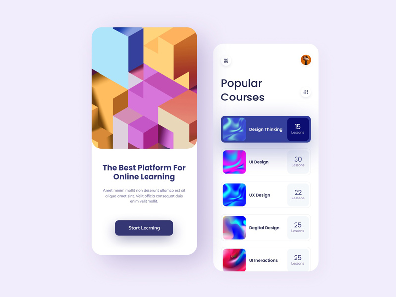 Online Learning Mobile App - Freebie Supply