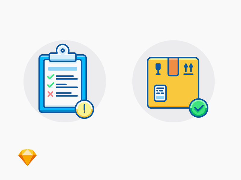 Order Not Complete & Ready To Go Icons - Freebie Supply