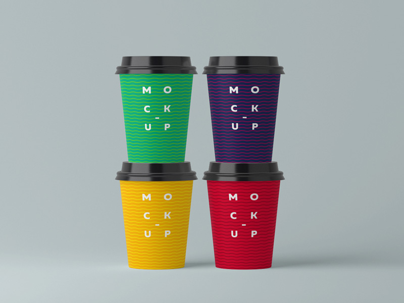 Paper Cups Mockup - PSD Freebie - Freebie Supply