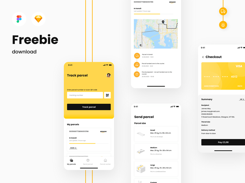Travel App UI Concept - Freebie Supply