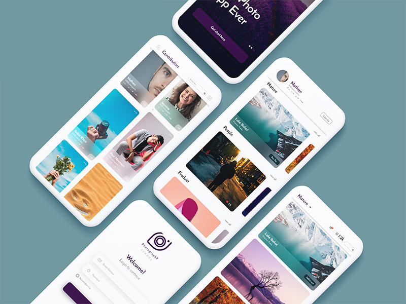 Photography Portfolio App Concept - Freebie Supply