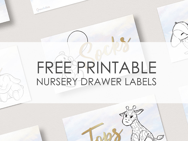 Printable Nursery Drawer Labels - Freebie Supply