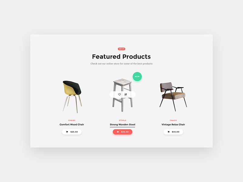 Products Display UI Design - Free PSD - Freebie Supply