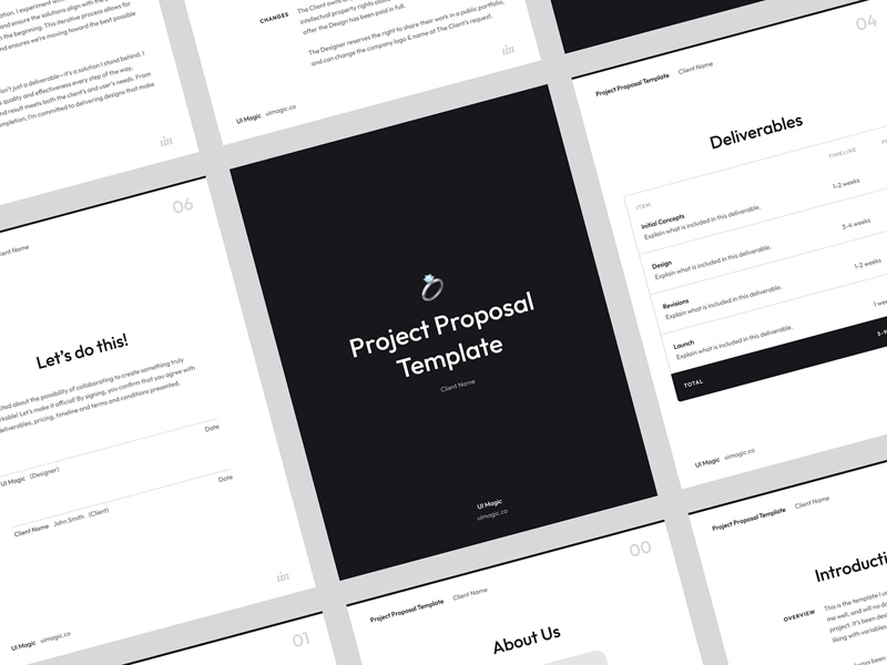 Project Proposal Figma Template - Freebie Supply
