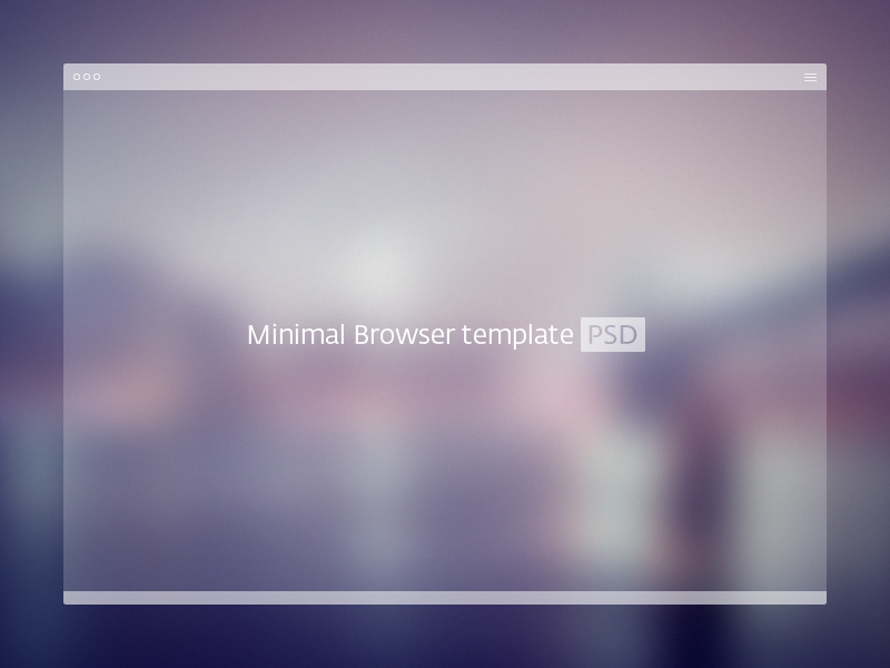 PSD Minimal Browser Template - Freebie Supply