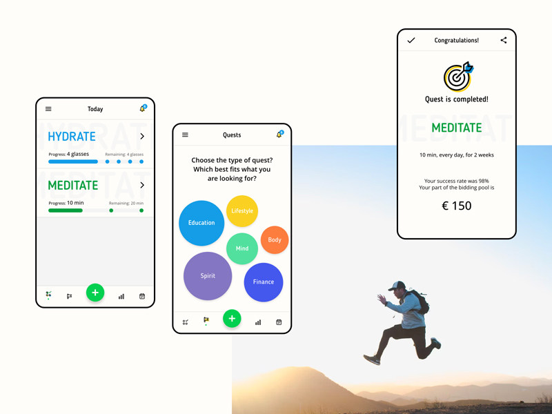 Habit Building App Concept - QUEST - Freebie Supply