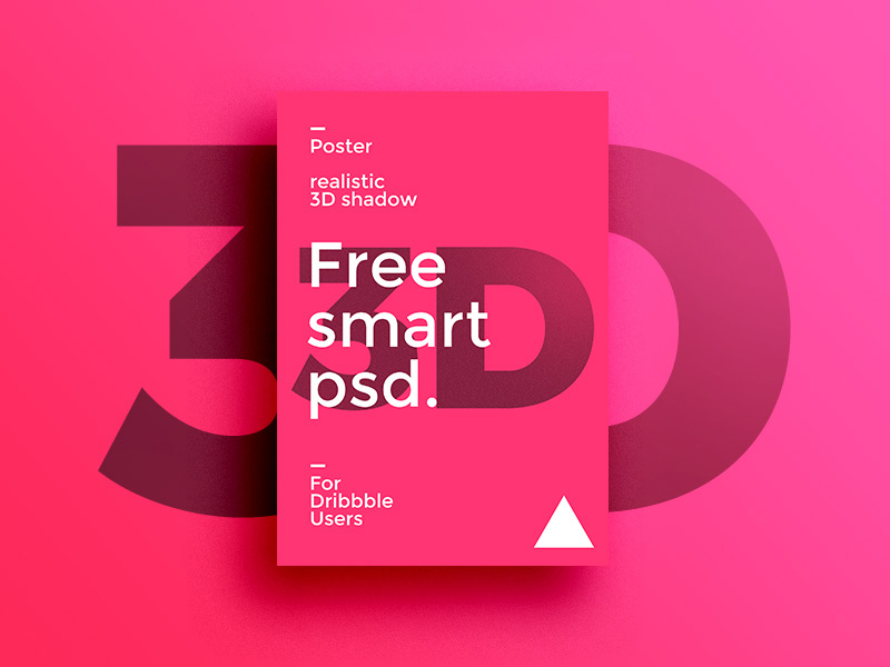 Realistic 3D Poster Shadow Effect - Free PSD - Freebie Supply