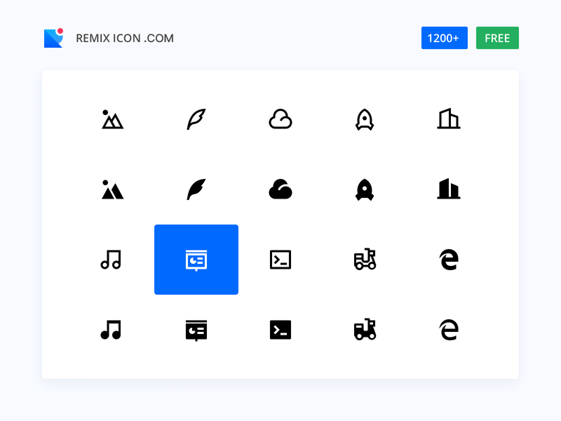 Remix - Open Source Icons Set - Freebie Supply