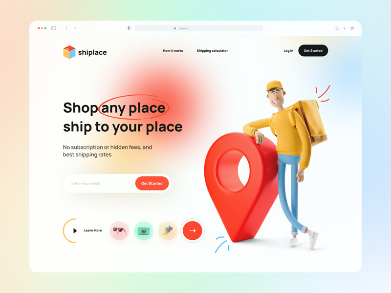 Delivery Website Landing Page - Freebie Supply