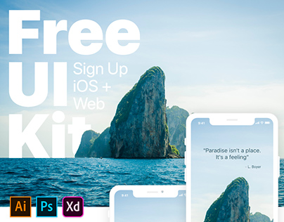 Adobe XD UI Kit - Web & iOS Sign Up - Freebie Supply