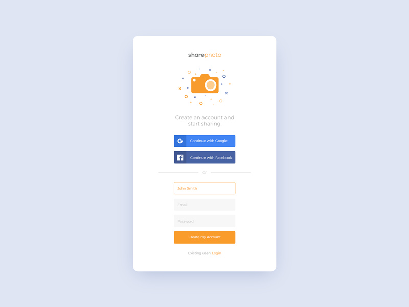 Sign Up Screen UI by Marko Nedeljkovic - Freebie Supply