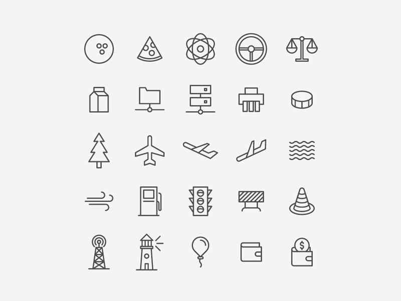 25 Free Line Icons - Simple Icons Bundle Sample - Freebie Supply