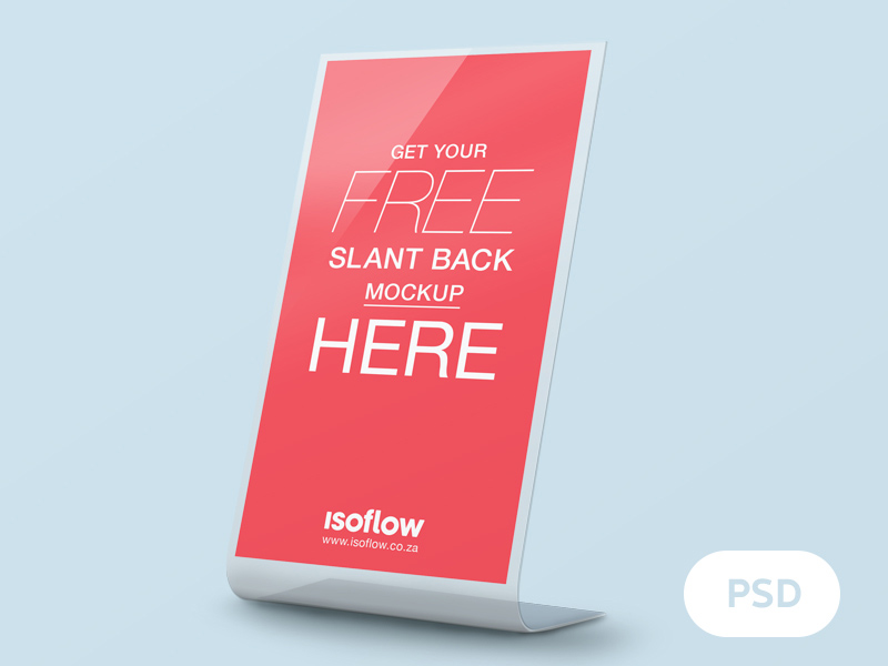Slant Back Mockup - Free PSD - Freebie Supply