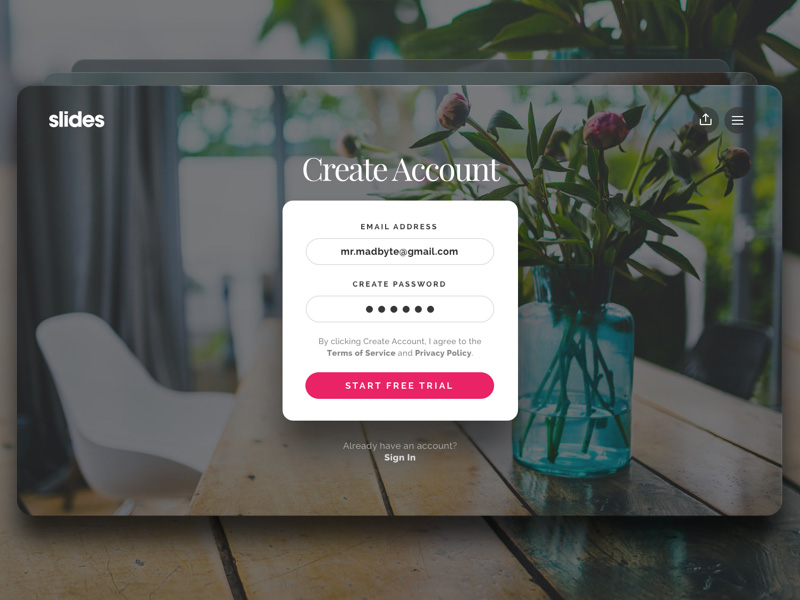 Slides: Registration Form - Free Resource - Freebie Supply