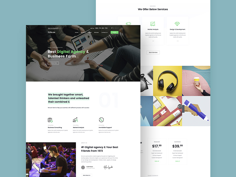 Creative Agency Website Template - Evana - Freebie Supply Creative Agency Website Template - Evana - Freebie Supply