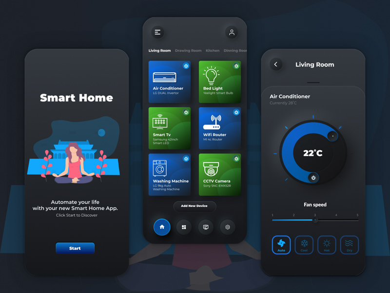 Smart Home Automation App (Neumorphism) - Freebie Supply