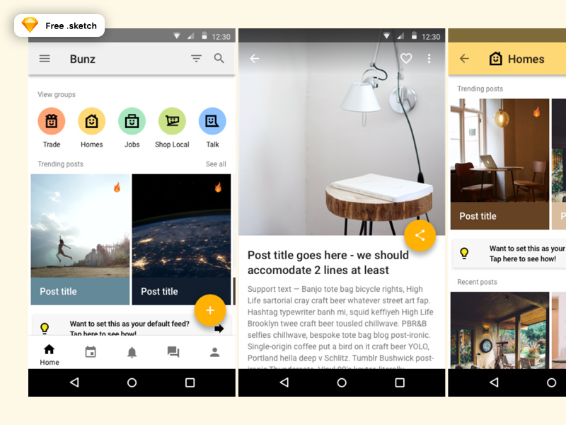 Social Media Android App Concept by Rishabh Varshney - Freebie Supply Social Media Android App Concept by Rishabh Varshney - Freebie Supply