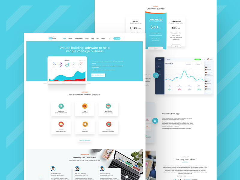Softcode Software IT Startup Website Template - PSD Freebie - Freebie ...