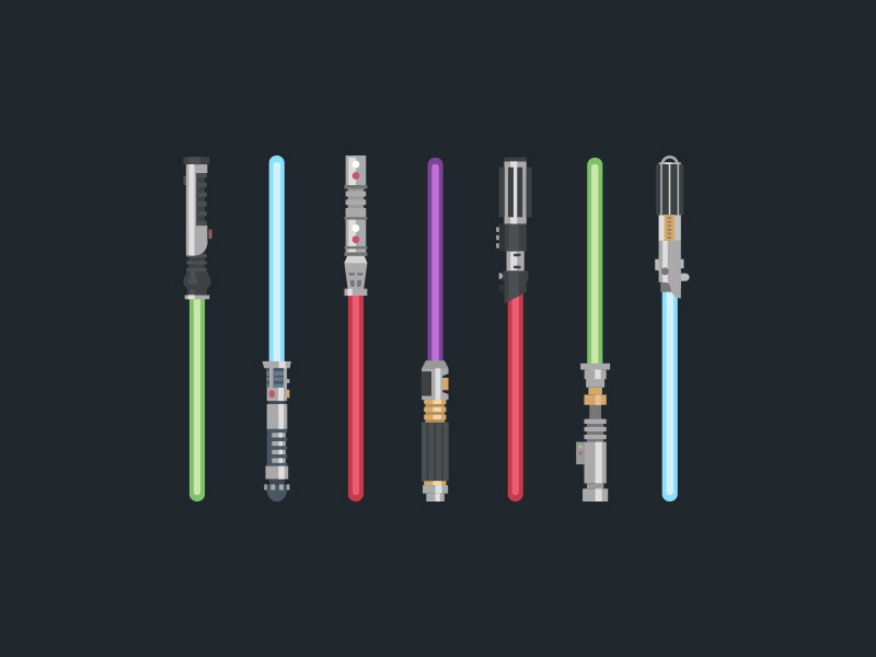 Star Wars Lightsabers Vector Freebie - Freebie Supply