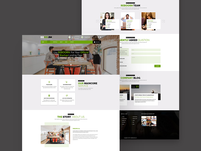 Start UP Reborn Website Template by Hartanto - Freebie Supply