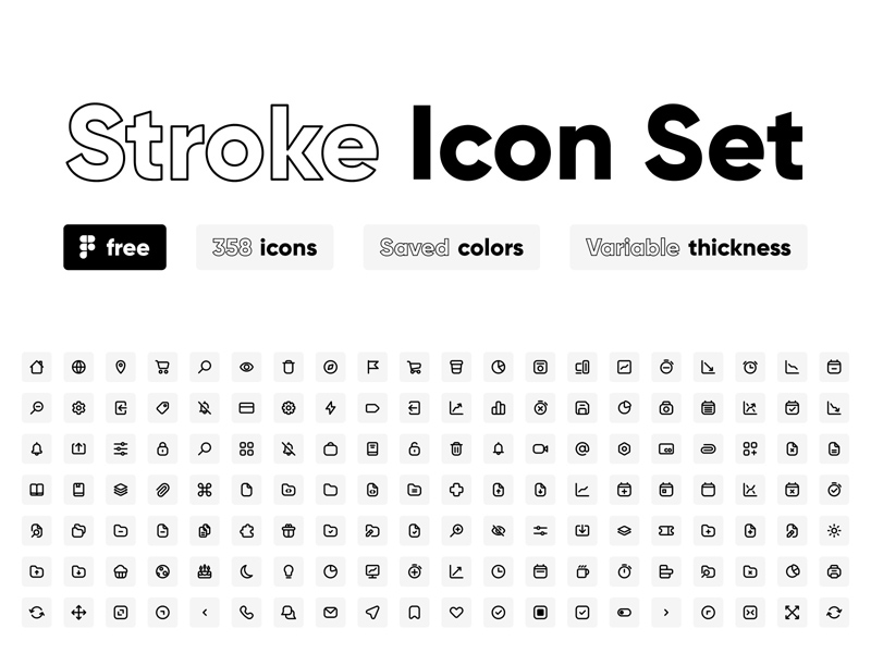 Stroke Icon Set for Figma - Freebie Supply