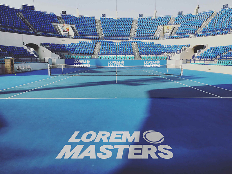 Tennis Court Brand Mockup - PSD Freebie - Freebie Supply