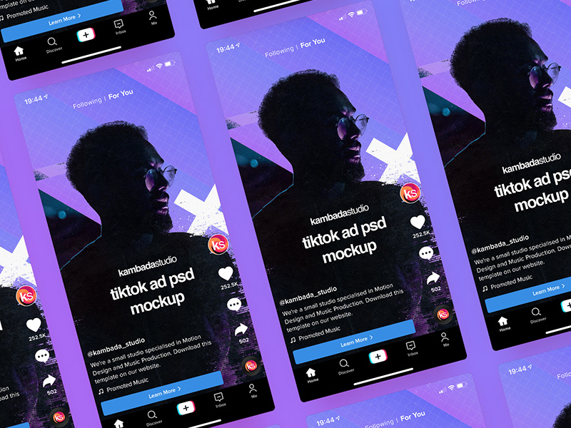TikTok Ad Mockup Free PSD Freebie Supply