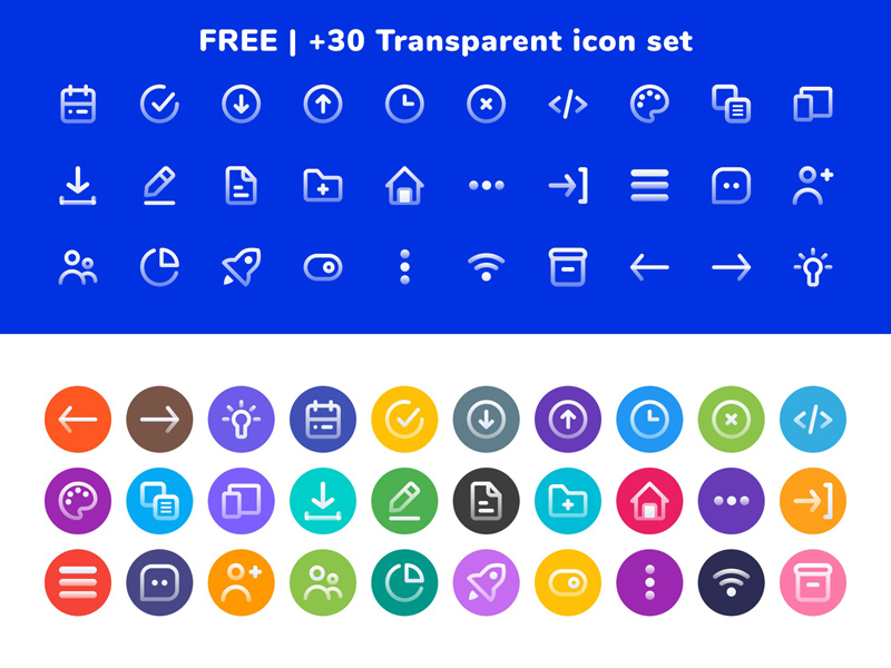Transparent Icon Set - Freebie Supply