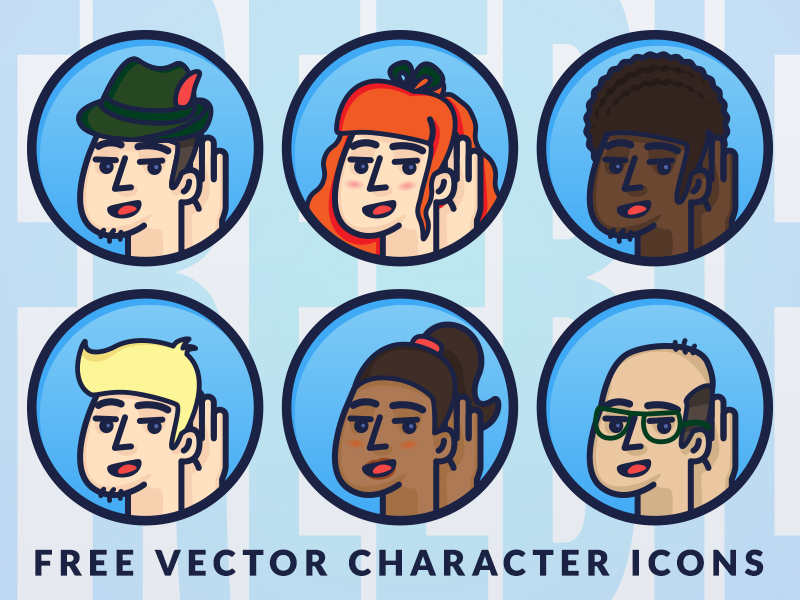 Vector Characters Icons - Freebie Supply