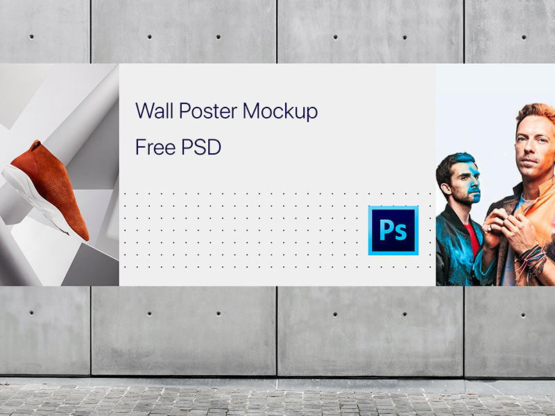 Wall Poster Mockup - PSD Freebie - Freebie Supply