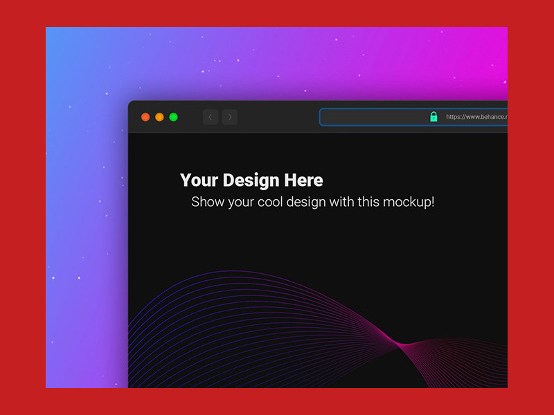 Browser Mockup In Dark Mode Freebie Supply