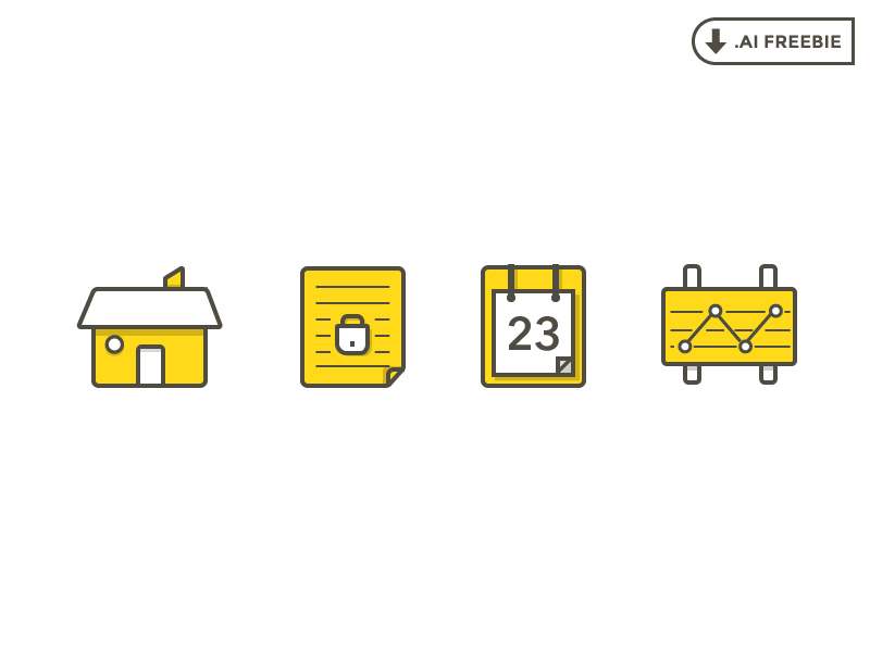 Yellow Icons - Freebie Supply