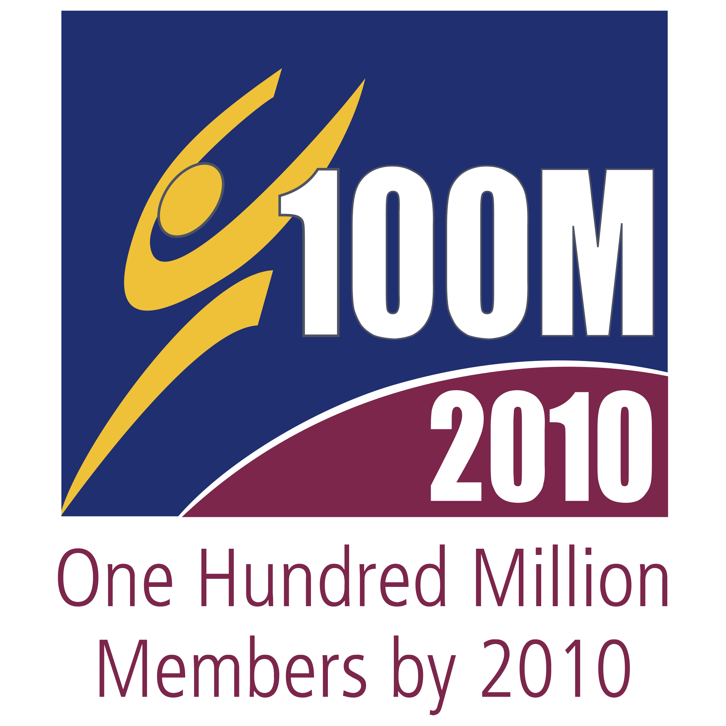 100 Million by 2010 Logo PNG Transparent & SVG Vector - Freebie Supply