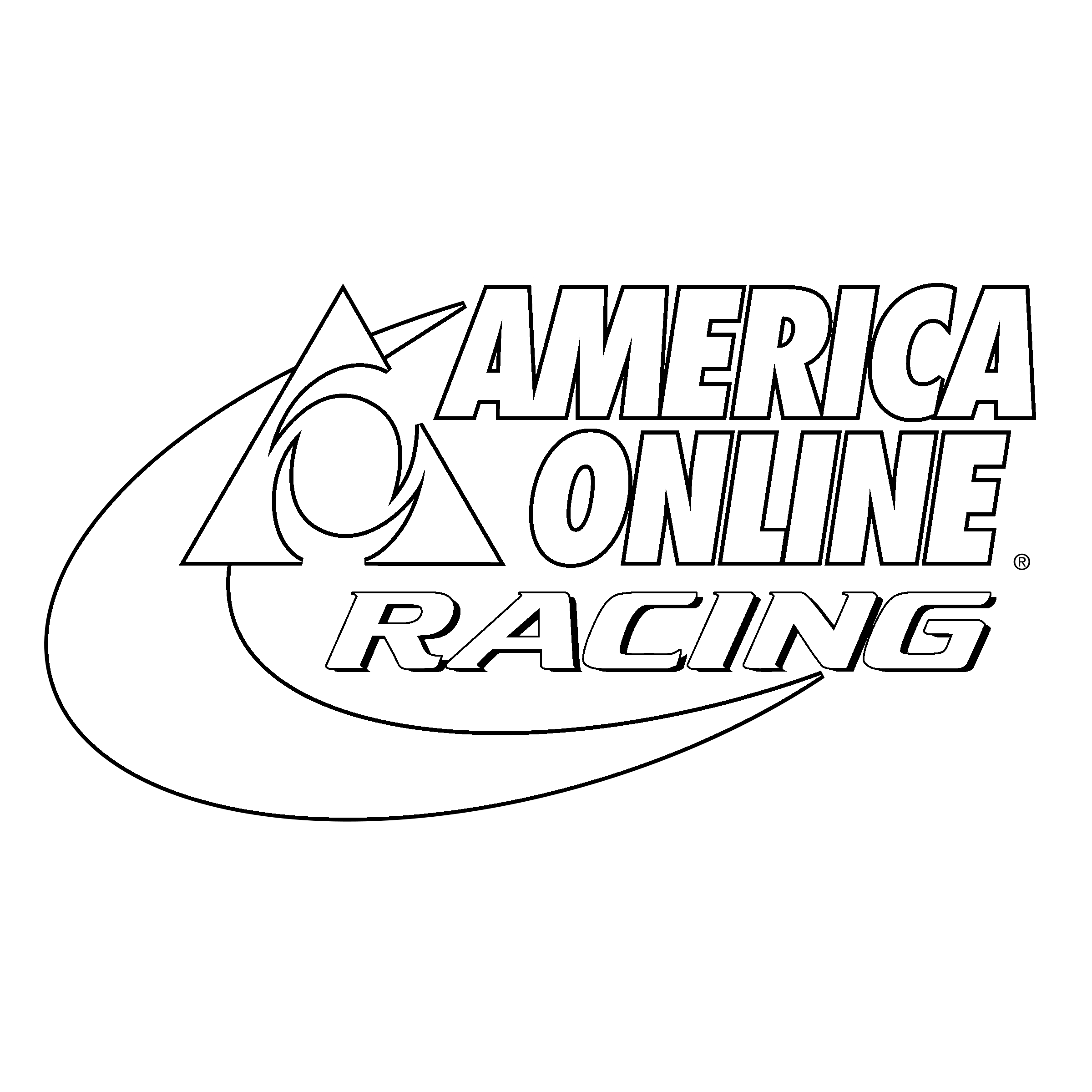 America Online Racing Logo PNG Transparent & SVG Vector - Freebie Supply