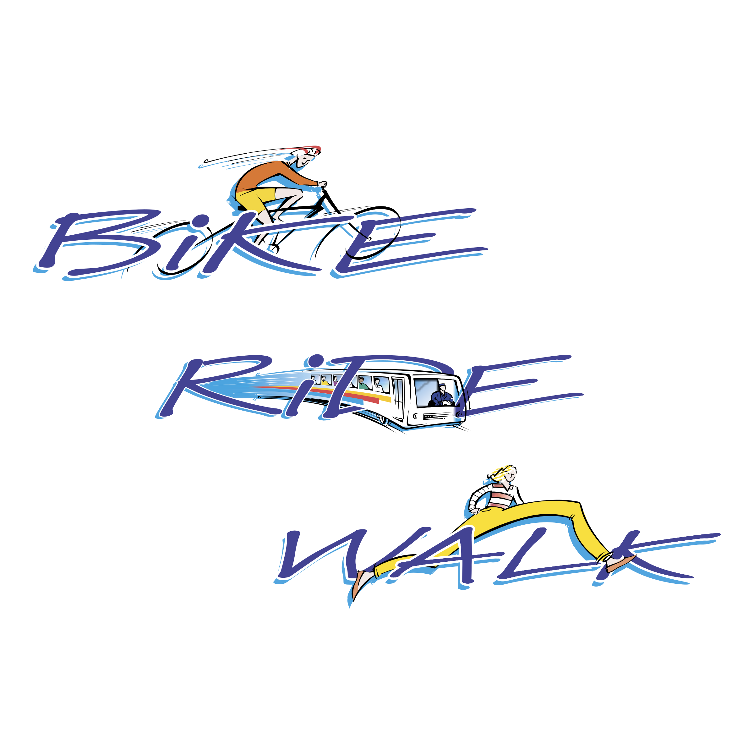 Bike Ride Walk Logo PNG Transparent & SVG Vector - Freebie Supply