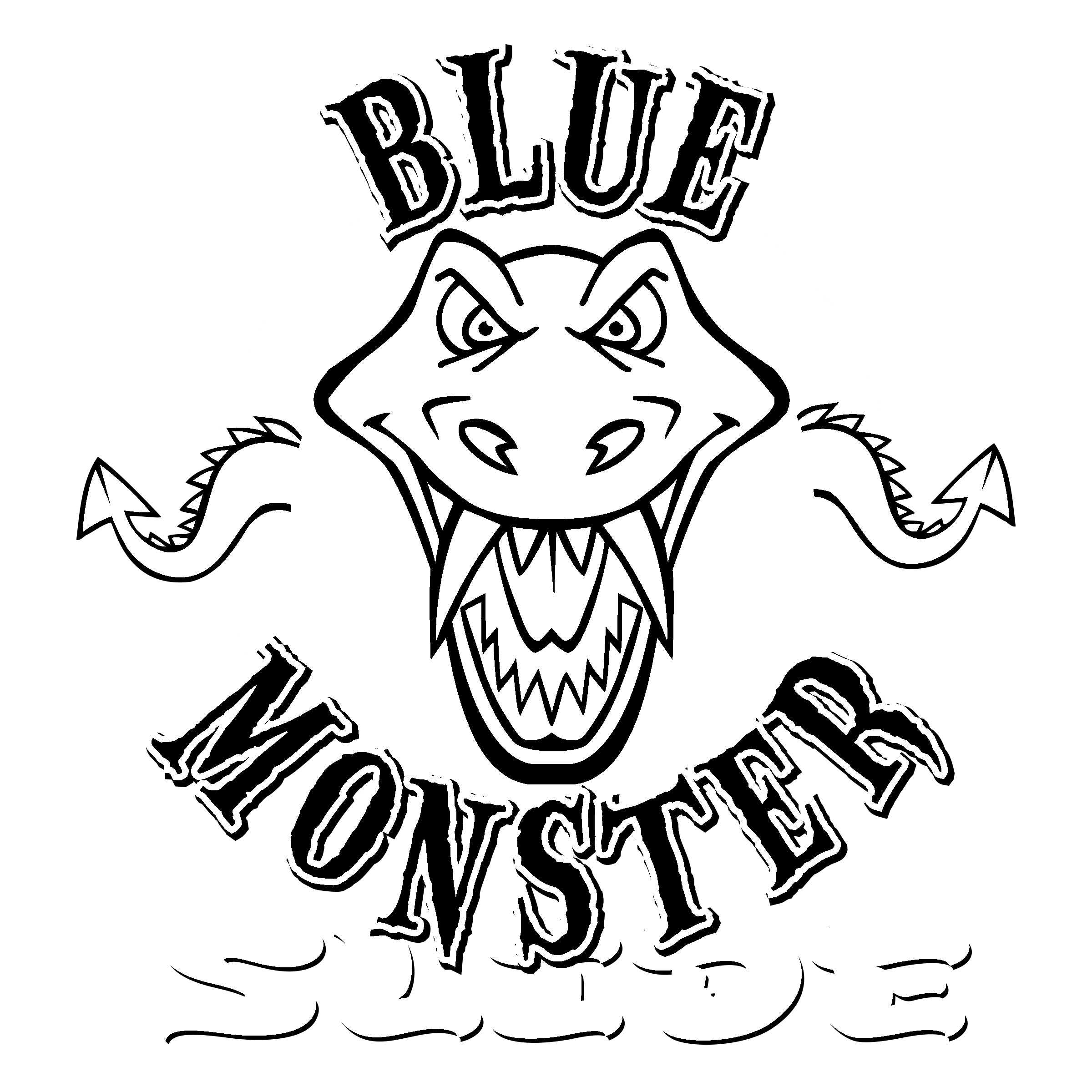Blue Monster Slide Logo PNG Transparent & SVG Vector - Freebie Supply