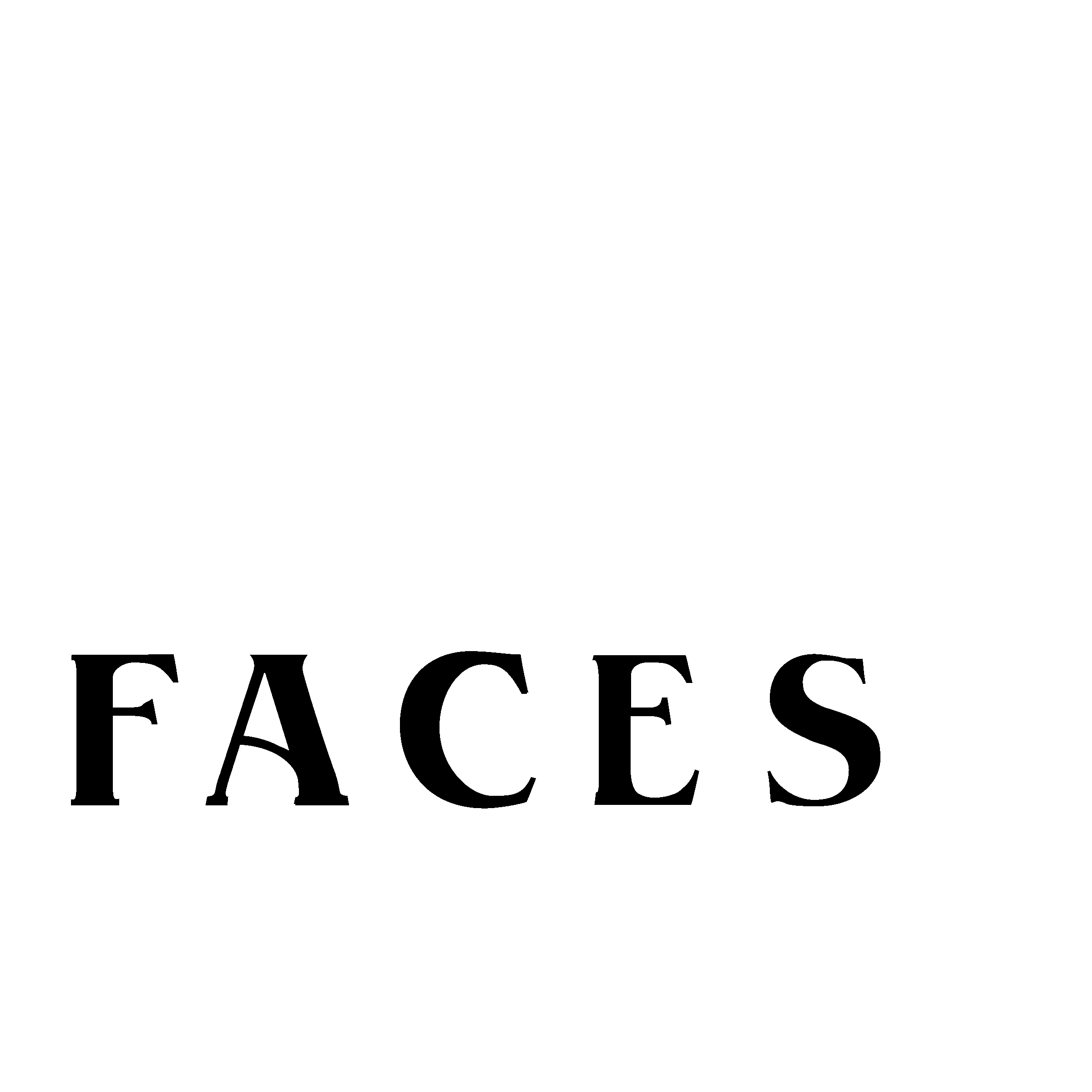 Black And White Face Logo