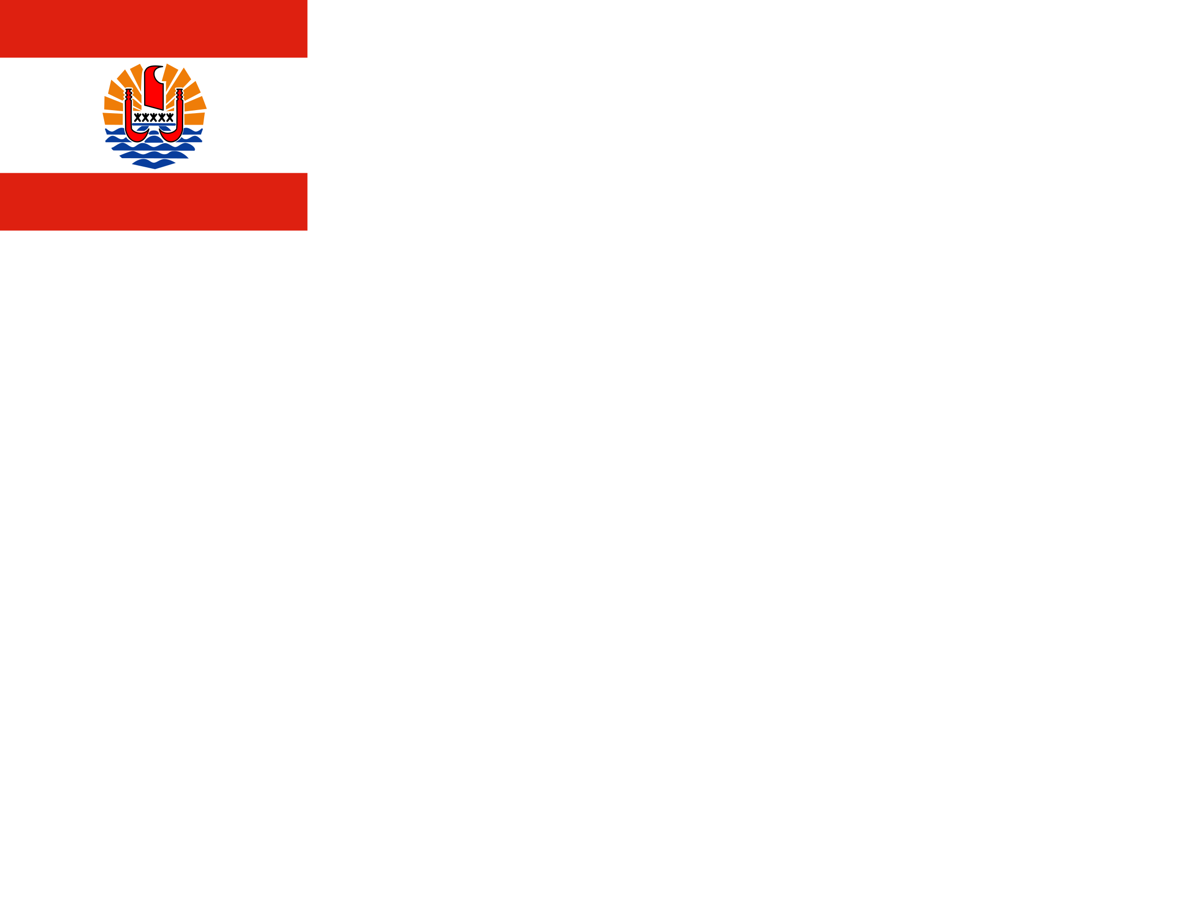 Flag of French Polynesia Logo PNG Transparent & SVG Vector - Freebie Supply