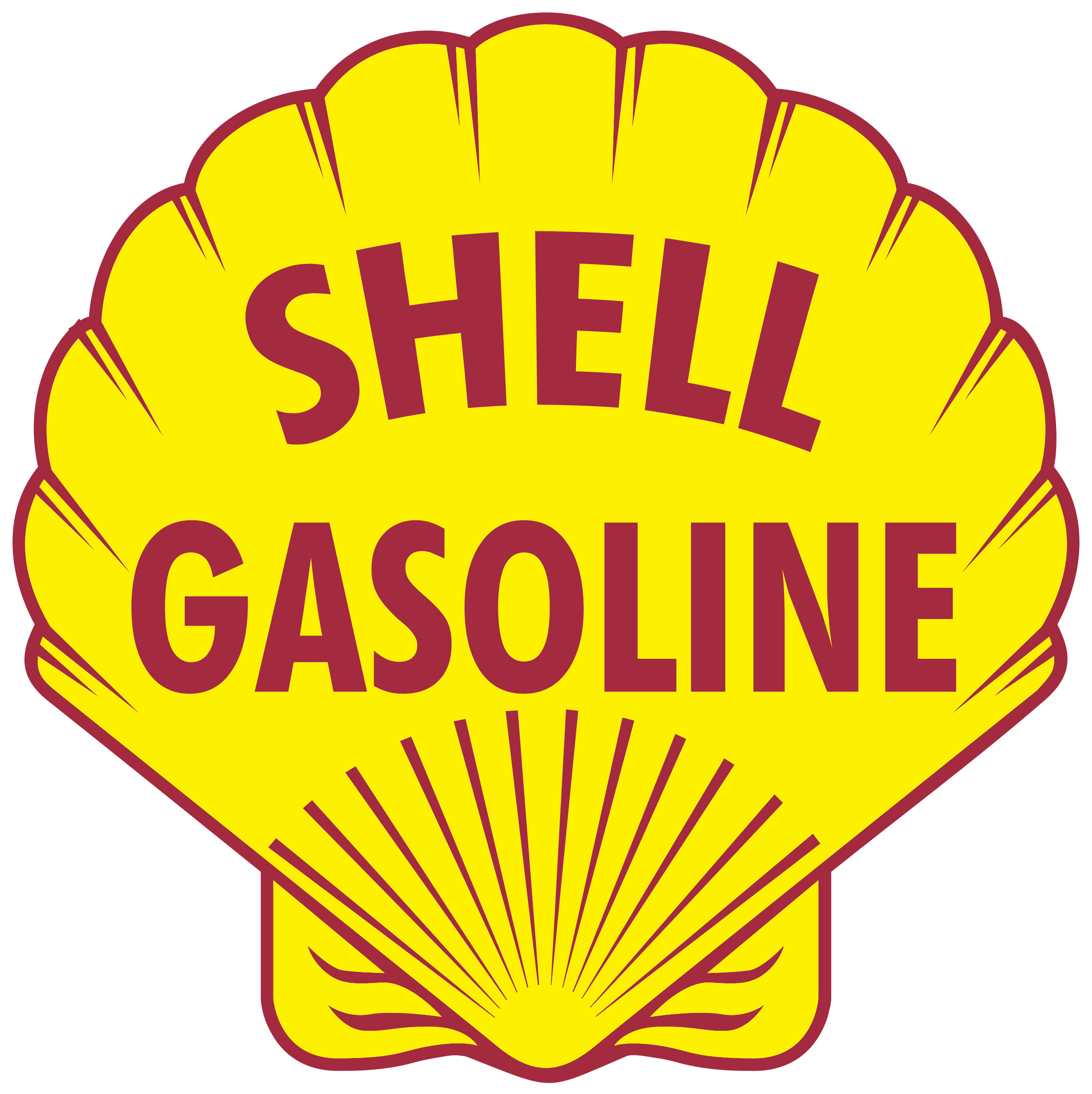 Shell Rally Stickers Shell Clams Logo Replica Rally Decal Stickers (3 ...
