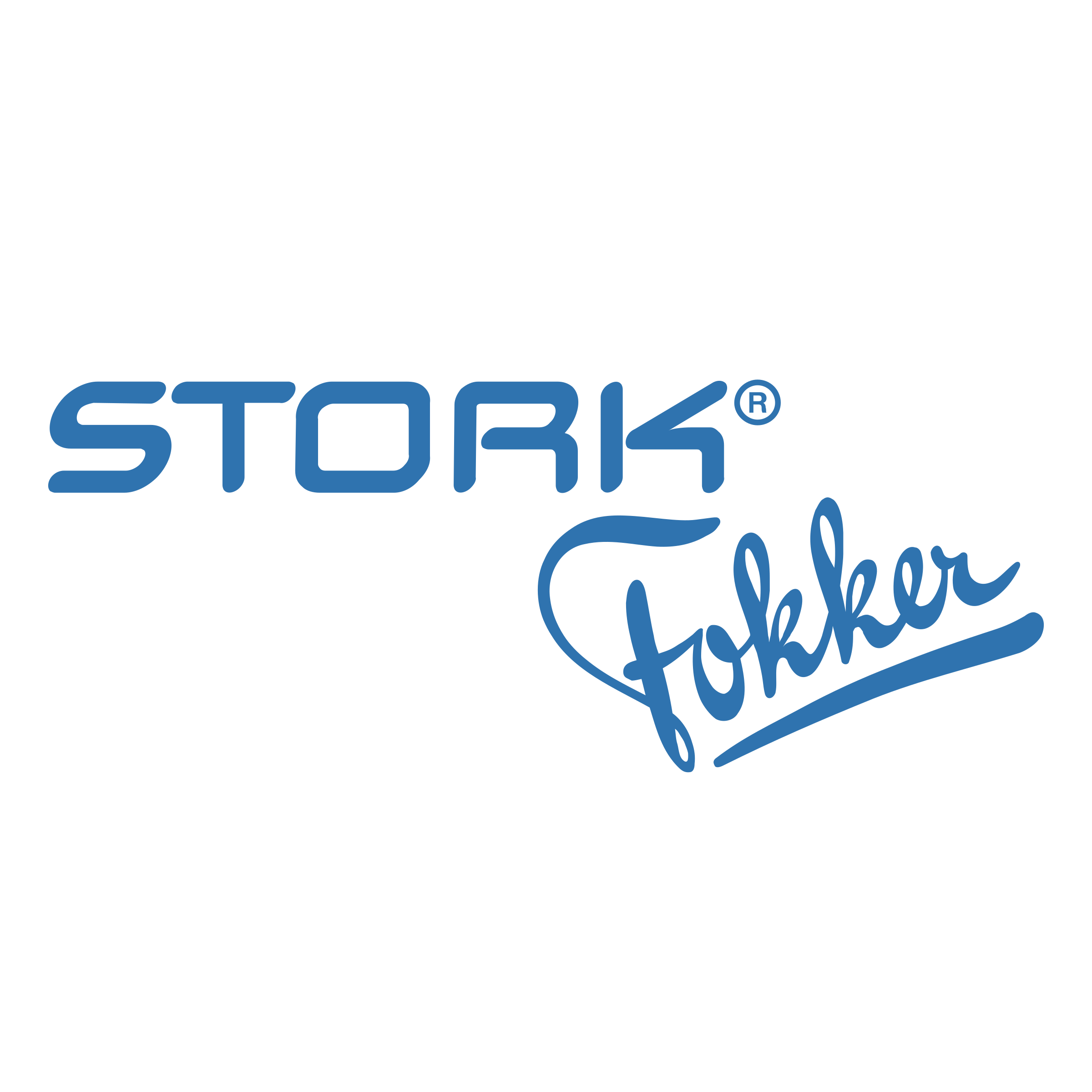 Stork Fokker Logo PNG Transparent & SVG Vector - Freebie Supply