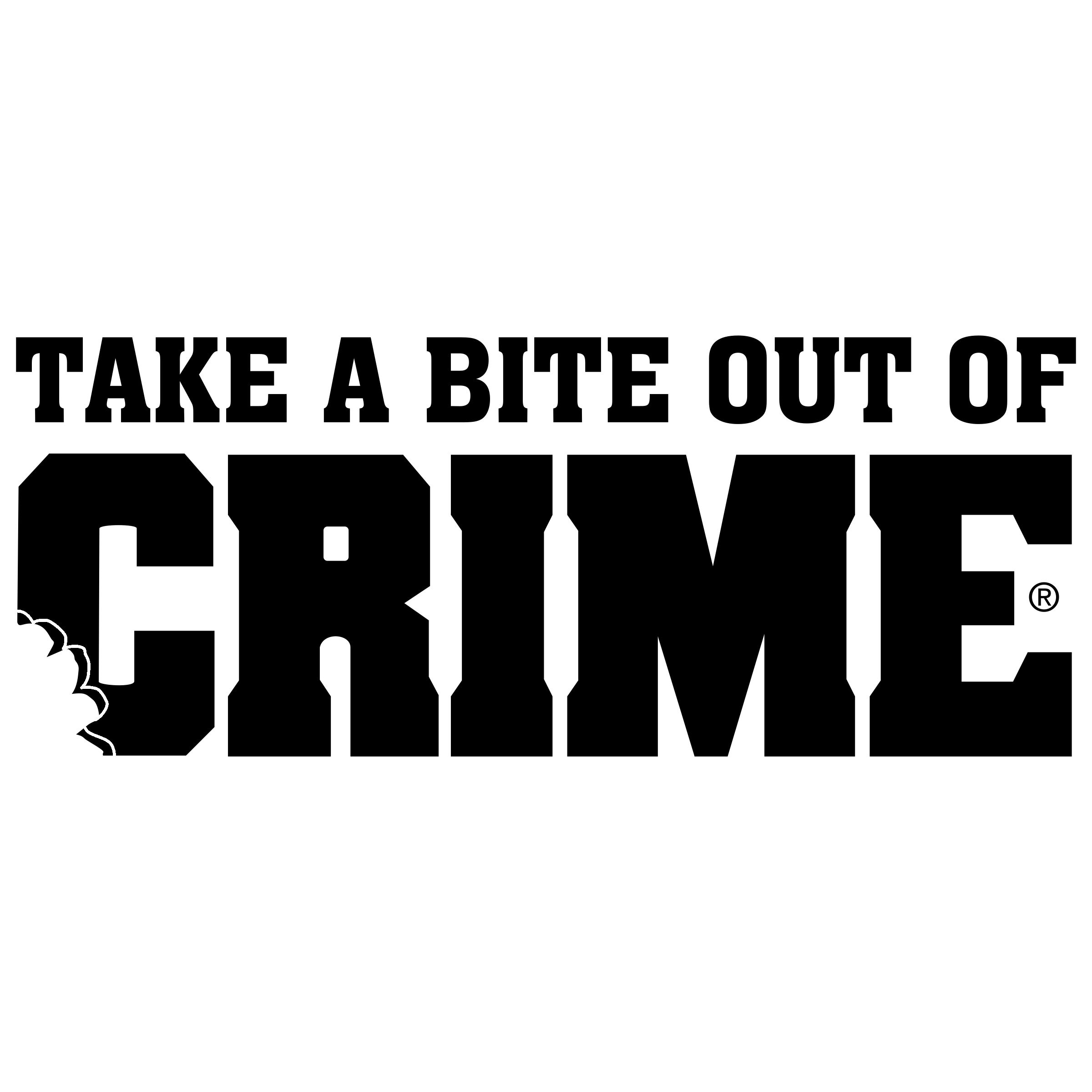 Take A Bite Out Of Crime Logo PNG Transparent & SVG Vector - Freebie Supply