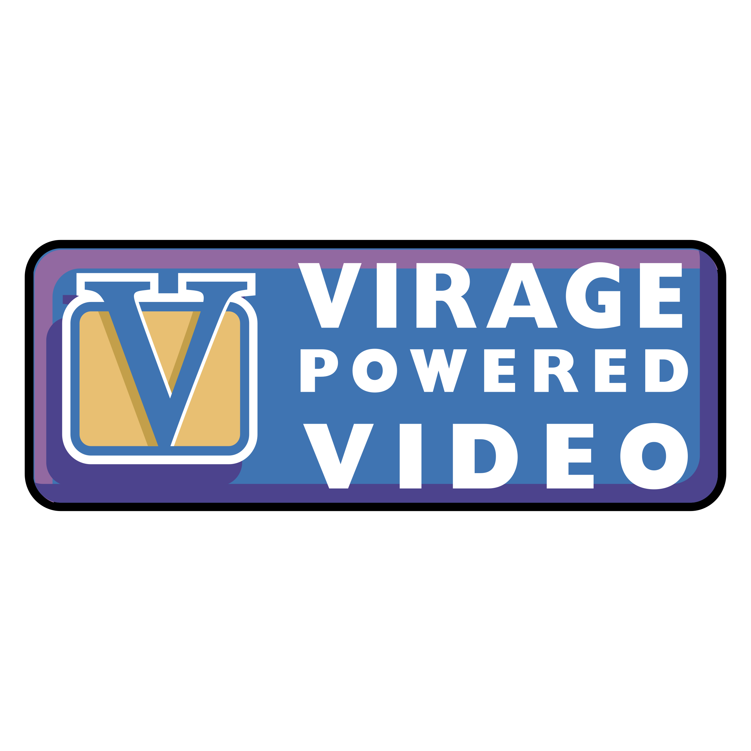 Virage Powered Video Logo PNG Transparent & SVG Vector - Freebie Supply