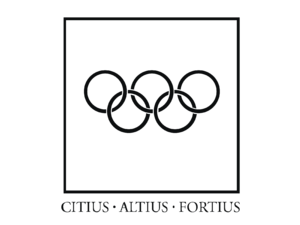 Olympic Rings Logo Black Background