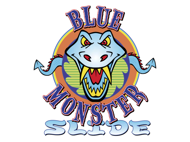 Blue Monster Slide Logo PNG Transparent & SVG Vector - Freebie Supply