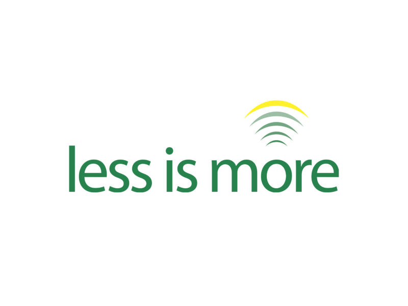 less is more Logo PNG Transparent & SVG Vector - Freebie Supply